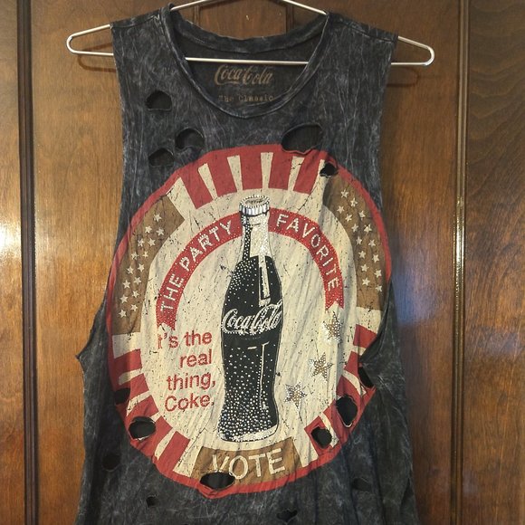 The Classic | Tops | Distressed Original Coca Cola Muscle Tee Tank ...